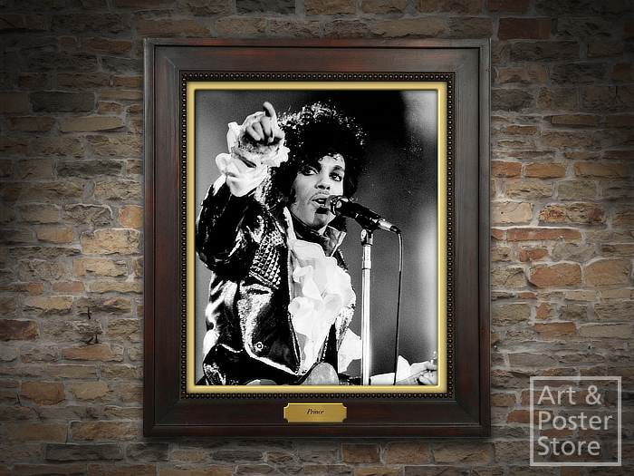 Second Life Marketplace - Prince | Music Legend | Dark Wood Frame With ...
